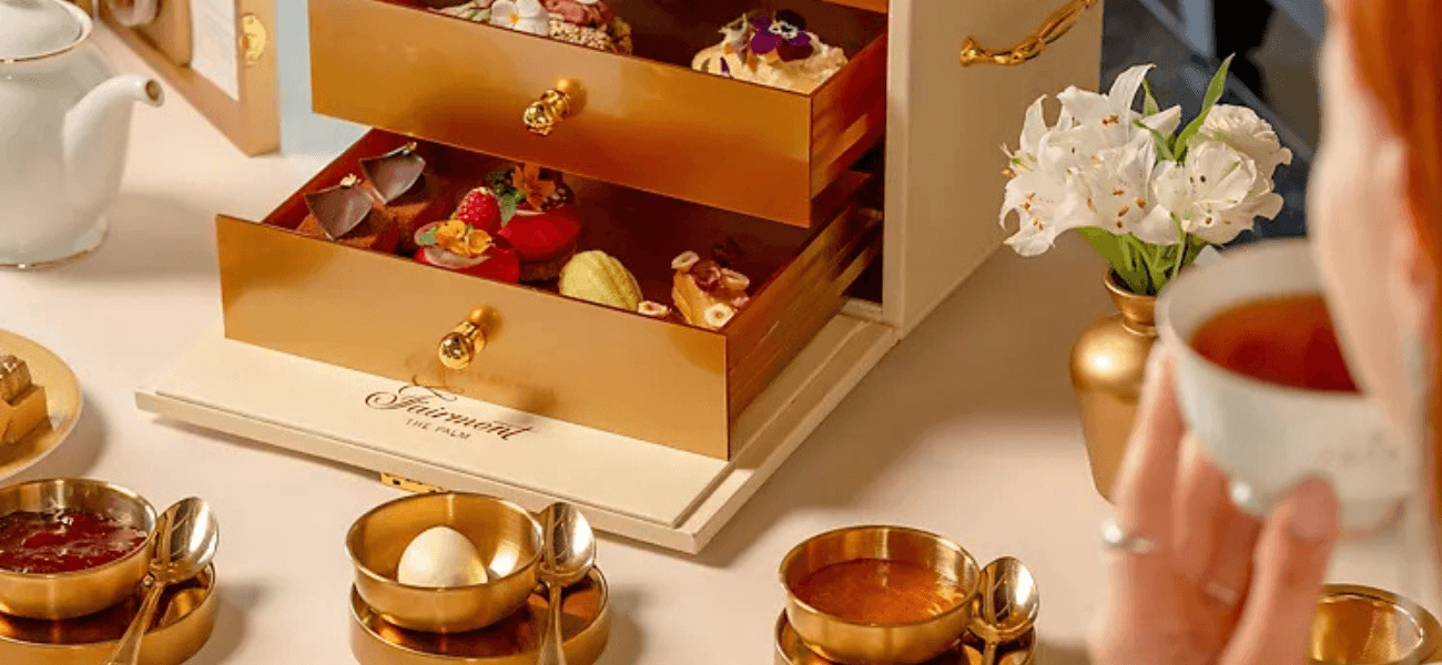 Golden Afternoon Tea at Mashrabiya Lounge, Fairmont The Palm (Buy 1 Get ...